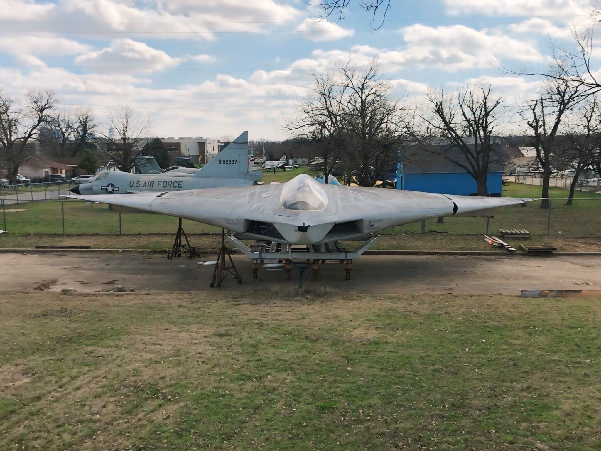 The aircraft prominently displayed in the foreground is the Northrop X ...